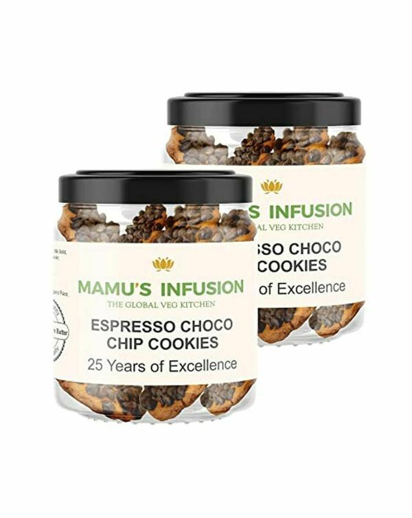 Mamus Infusion Espresso Choco Chip Cookies Vegeterian 250 g (Pack of 2 ...
