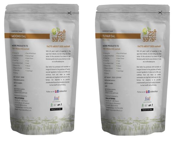 DESI AAHAR Moong Dal & Tuvar Dal, (Each 500GR), Pack Of 2 - JioMart