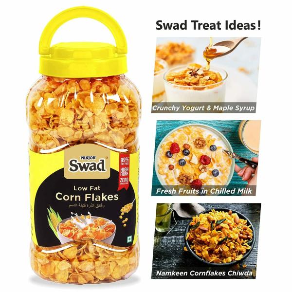 Swad Corn Flakes & Fruit Rings (Wholegrain Breakfast Cereal Kids) 2 Jar ...
