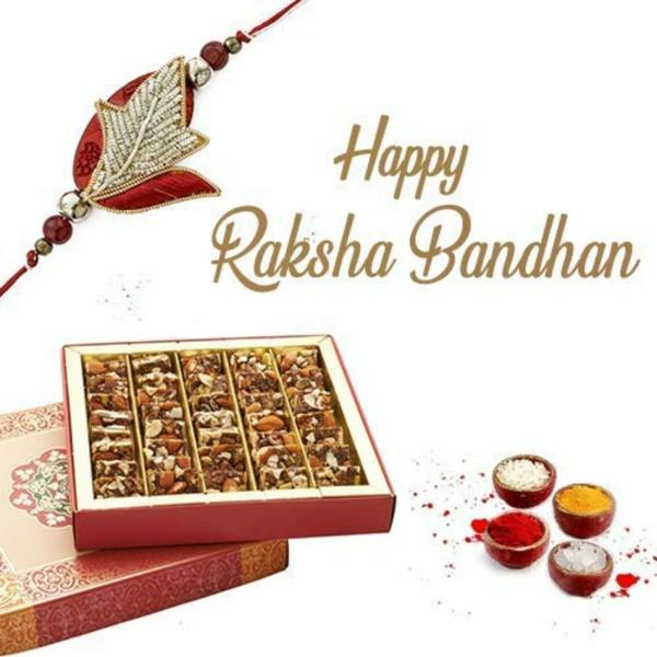 GHASITARAM'S Rakhi Special Sugarfree Dryfruit Nut Khut Mithai Box (400g) - JioMart