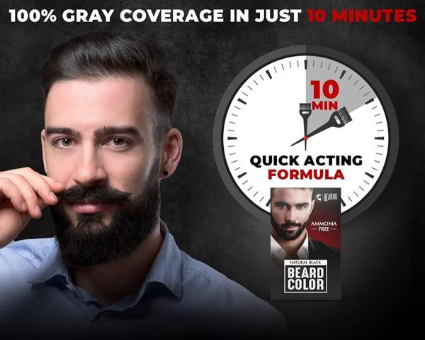 Beardo Beard Color For Men - Natural Black, 30 gm - JioMart