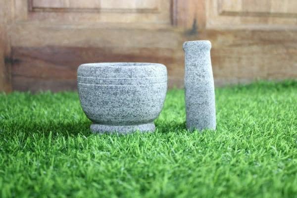 MyNAKSHA Stone Mortar and Pestle Set for Spices, Okhli Masher ...