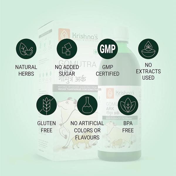 Krishna's Herbal & Ayurveda Desi Cow Gomutra Ark Urine - 1 L - JioMart