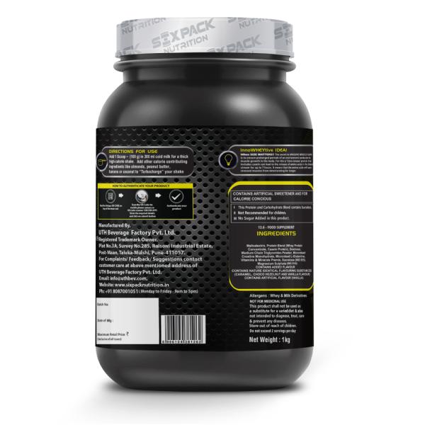 Six Pack Nutrition Nutty Caramel Flavour Max Muscle Gainer Professional ...