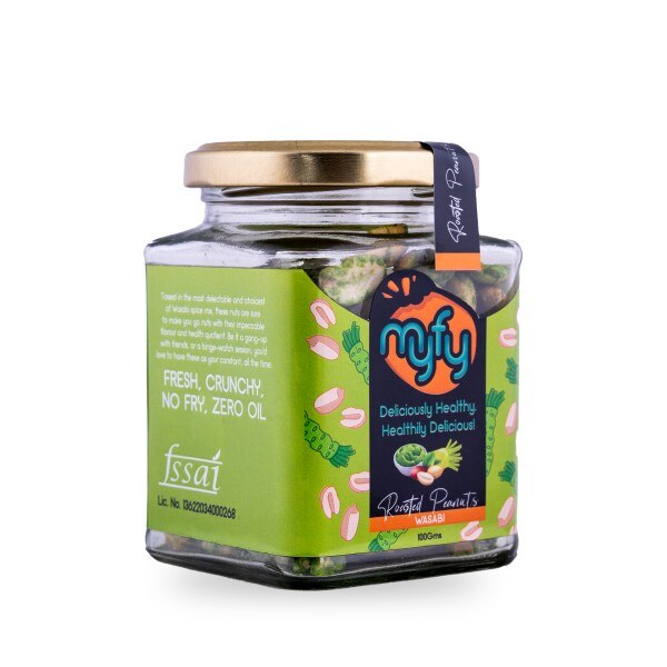 MyFy Wasabi Peanuts 100 Gm - Jumbo Peanuts - Fresh, Zero Oil, Natural ...