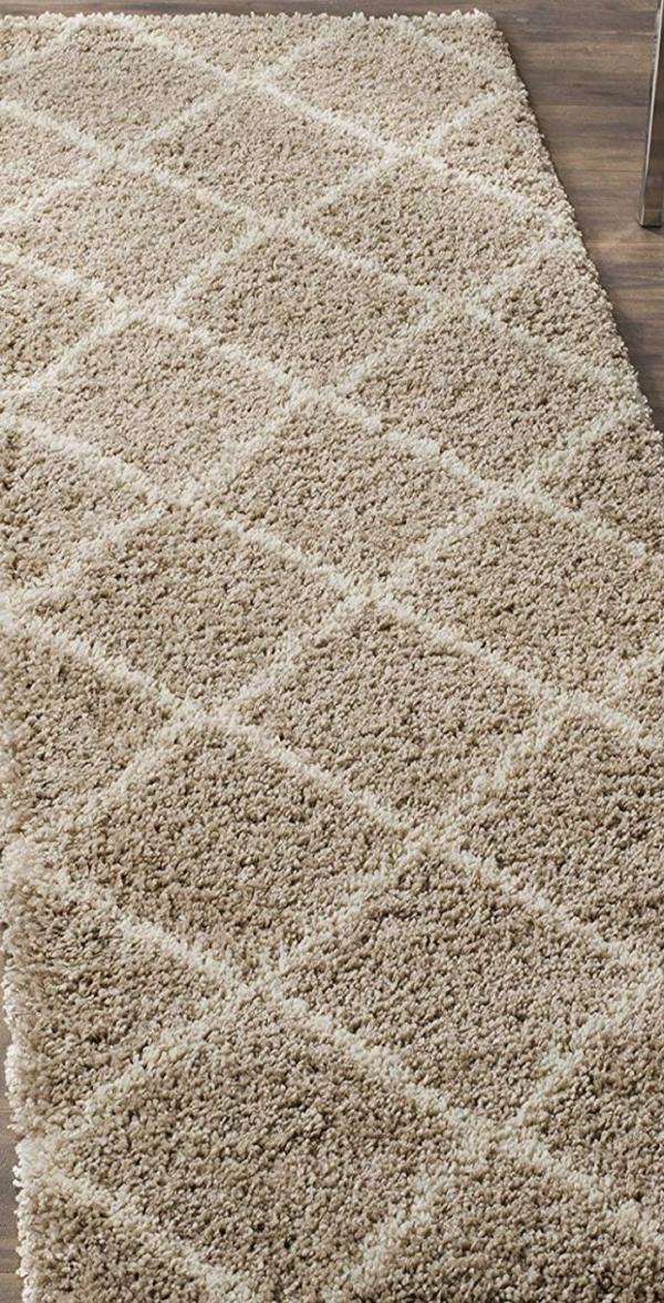 ROYAL TREND Polyester Shaggy Designer Bedside Runner Rugs for Bedside ...