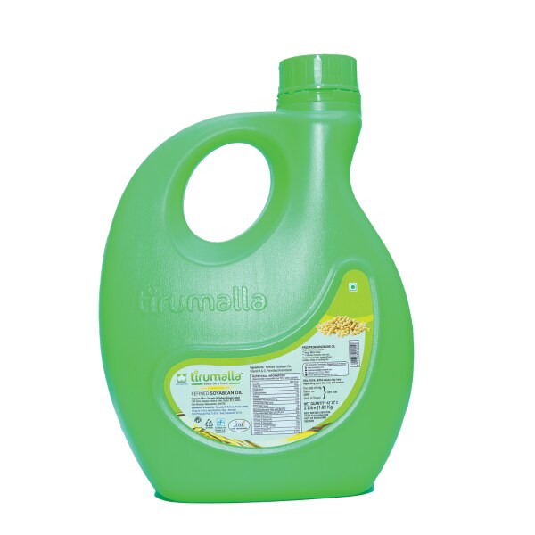 Tirumalla Refined Soyabean Oil - 3 Liter, Combo Pack of 2 Liter Jar & 1 liter Pouch - JioMart