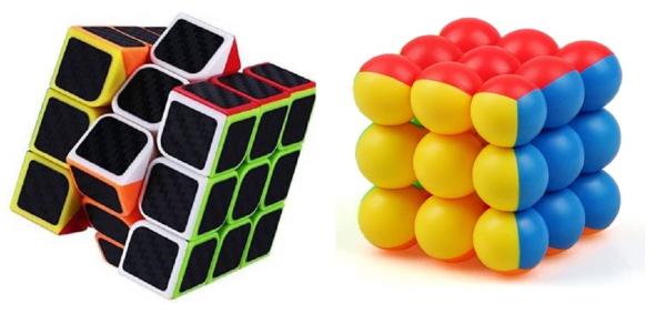Enorme High Speed Smooth Stickerless Neaon Black Cube and 3x3x3 Round ...