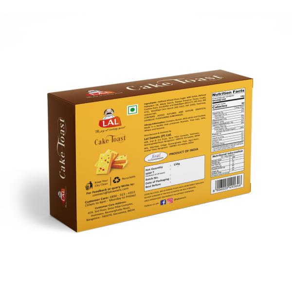 Lal Sweets Cake Toast 300g (Pack Of 2) || Made With Milk Solids, Cashew ...