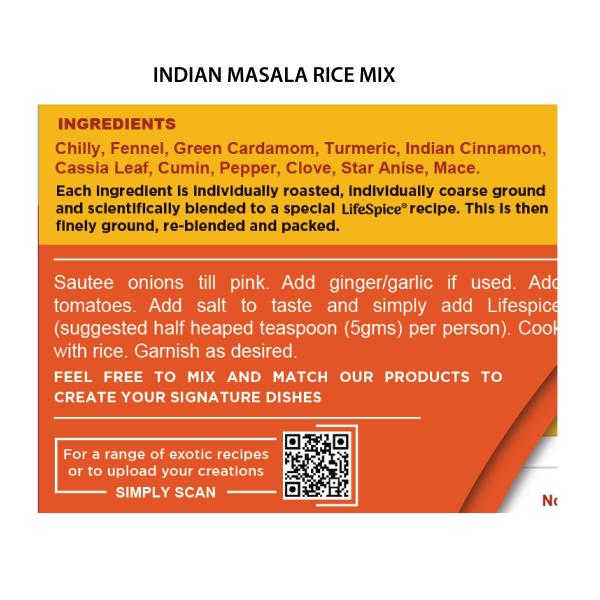 Lifespice Indian Masala Rice Mix -150g Jar | A signature Seasoning for ...