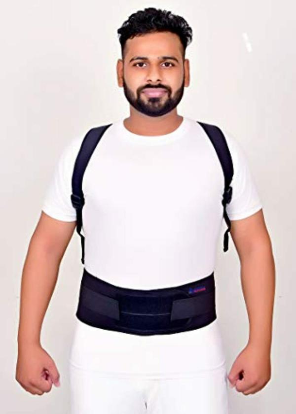 AGRIM ORTHOTICS Posture Corrector Shoulder Back Support Belt Black ...