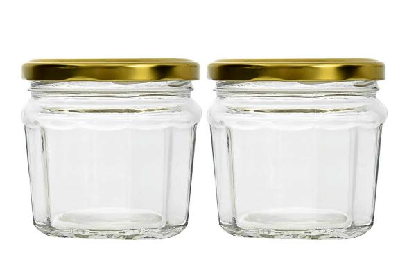 Machak Gold Glass Gijar Kitchen Storage Glass Container, 300 Ml (Pack ...