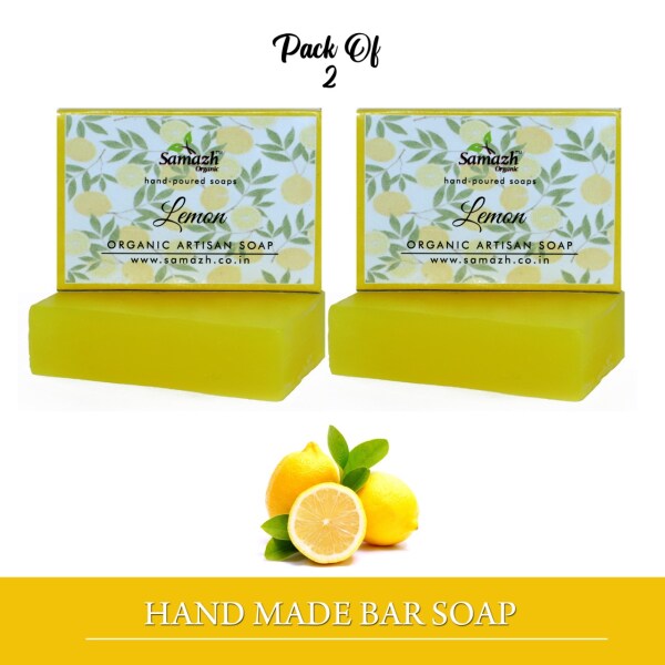 Samazh Organic LEMON Handmade Herbal Soap 100% Natural & Organic COMBO ...