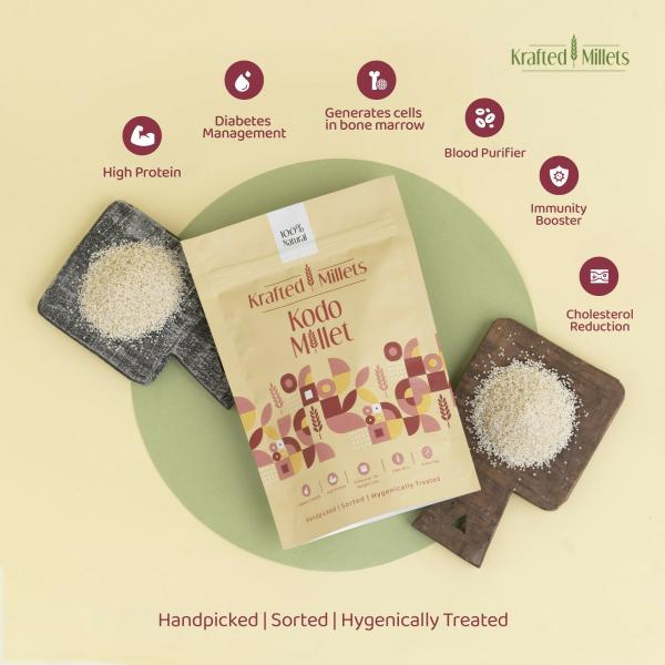 KRAFTED MILLETS Kodo Millet (2 kg, Pack of 4) - JioMart
