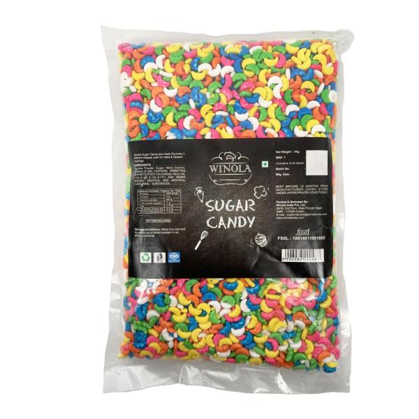 Winola Sugar Candy - Moon shaped mix colorful candy | (1 kg) - JioMart