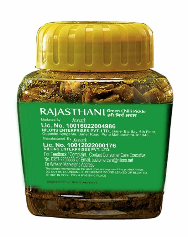 Nilon's - Rajasthani Green Chilli - Achar / Pickle - Hari Mirch ka ...