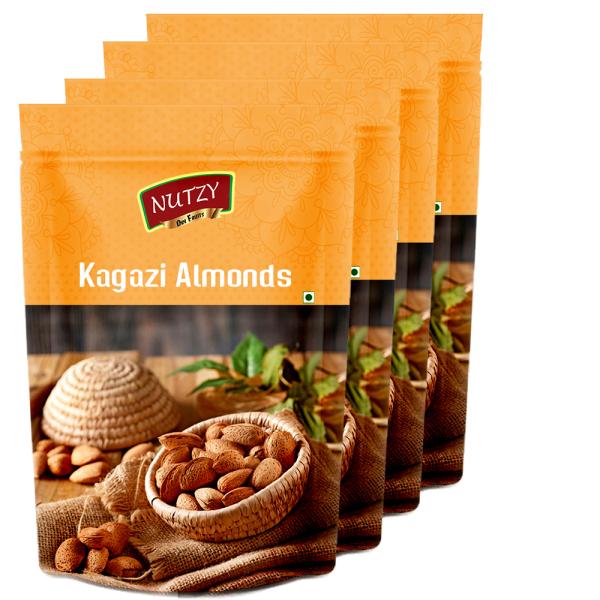 Nutzy Kagazi Almonds 1000g (4 X 250 g) - JioMart
