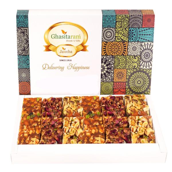 Jaiccha Ghasitaram Gifts Lohri Sweets-Assorted dryfruit Chikki Box 600 ...