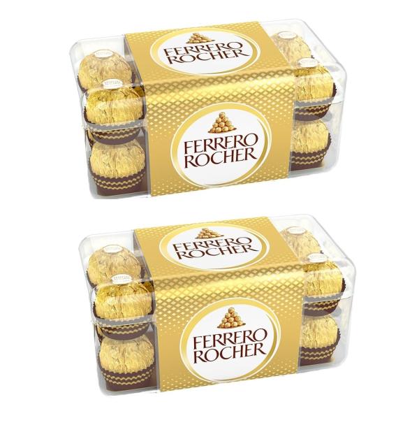 FERRERO ROCHER Box of 16 Pieces Truffles (16 x 12.5 g) Pack of 2 - JioMart