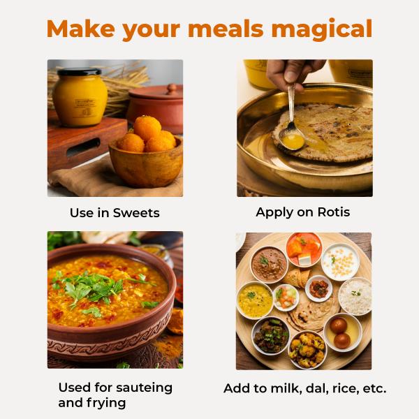 Anveshan A2 Desi Cow Ghee 500ml | Glass Jar | Bilona Method | Curd ...