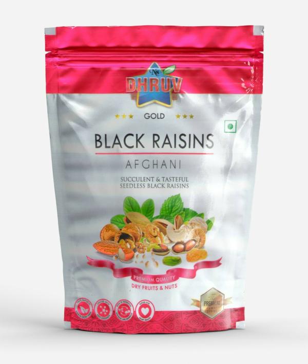 DHRUV Gold Afghani Seedless Black Raisins | Kali Drakh, 2Kg (8 Packs Of ...