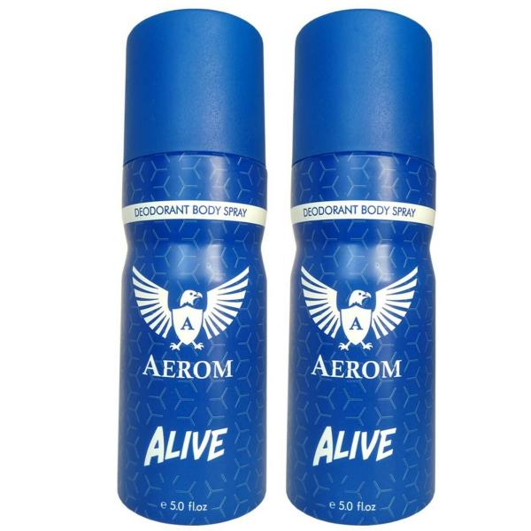 Aerom Magic Alive Long Lasting Deodorant Spray for Men with Fresh Aquatic Scent - 150 ml (Pack ...