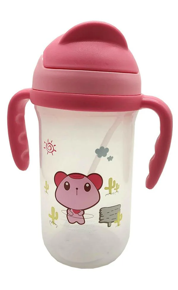 Te Quiti Pink Plastic Leakproof Durable BPA Free Non-Toxic Baby Sipper With Straw 350ml - JioMart