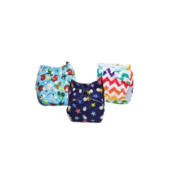 Chubby Cheeks Resuable & Adjustable Printed Cloth Diapers For Babies 3 ...