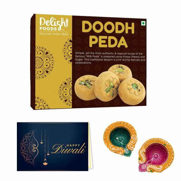 Delight Foods Mathura Doodh (Milk) Peda (Pedha|Penda) 500g | Diwali ...