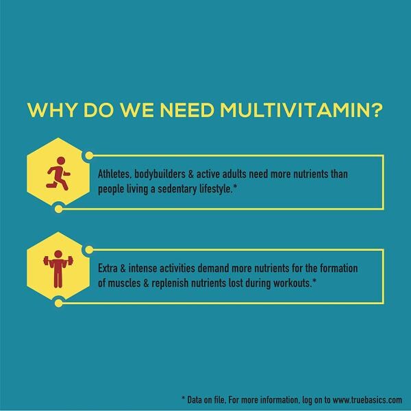 TrueBasics Multivit Sport One Daily, Multivitamins,30 Veg Tablets - JioMart