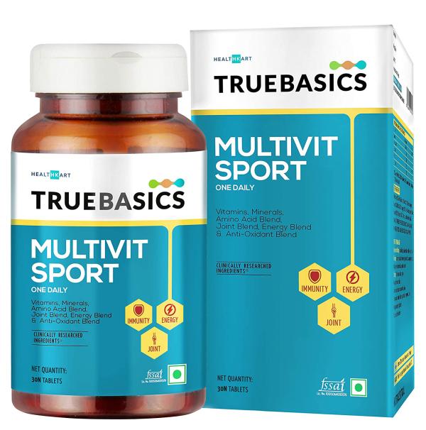 TrueBasics Multivit Sport One Daily, Multivitamins,30 Veg Tablets - JioMart