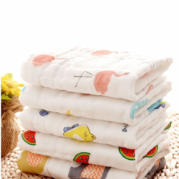 Elementary Premium 6 Layered Ultra Soft Muslin Cotton Wash Cloth, Pack ...