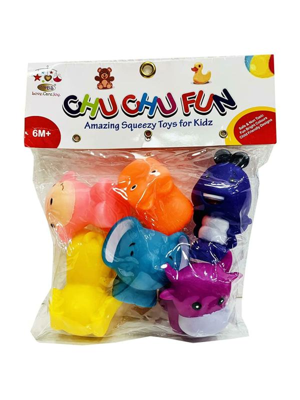 TODS Multicolor Rubber Animal Mix Cars Shape Toy, 6 months - 8 years ...