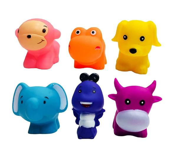 TODS Multicolor Rubber Animal Mix Cars Shape Toy, 6 months - 8 years ...