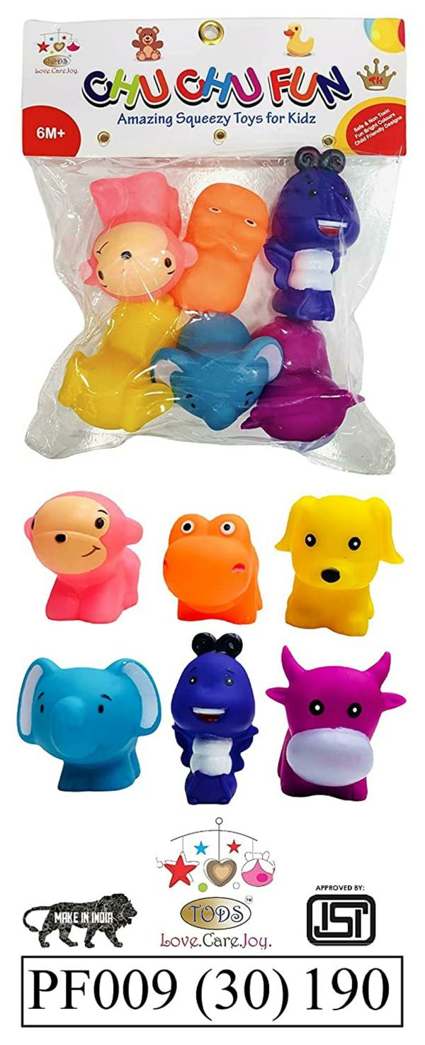 TODS Multicolor Rubber Animal Mix Cars Shape Toy, 6 months - 8 years ...