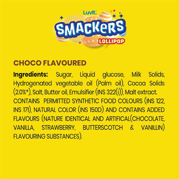 LuvIt Smackers Fruit Flavoured Lollipops | 4 exciting Flavours for Kids ...