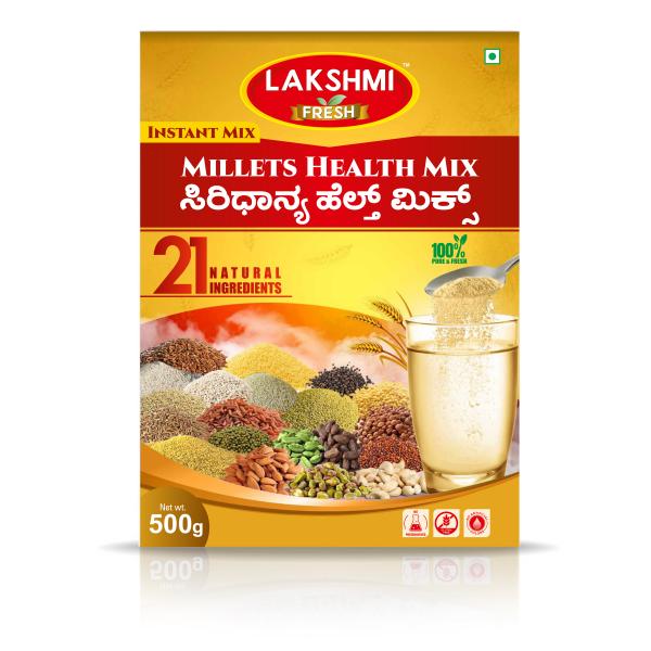 Lakshmi Fresh Millet Health Mix 500g I 100% Natural, Health & Nutrition Drink | 21 Natural ...