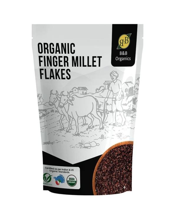 B&B Organics Finger Millet Flakes (250 g) / Ragi Aval / Nachni Poha ...