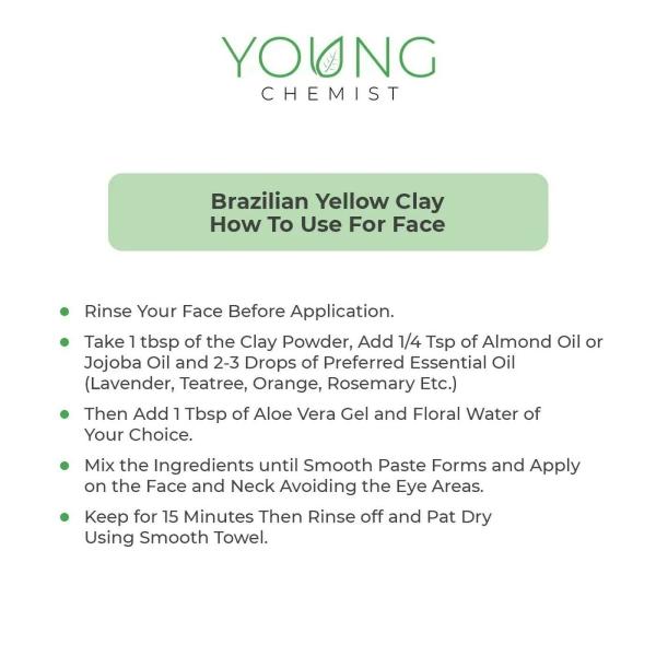 Young Chemist Brazilian Yellow Clay Powder All Skin Type Anti-Aging 500 ...