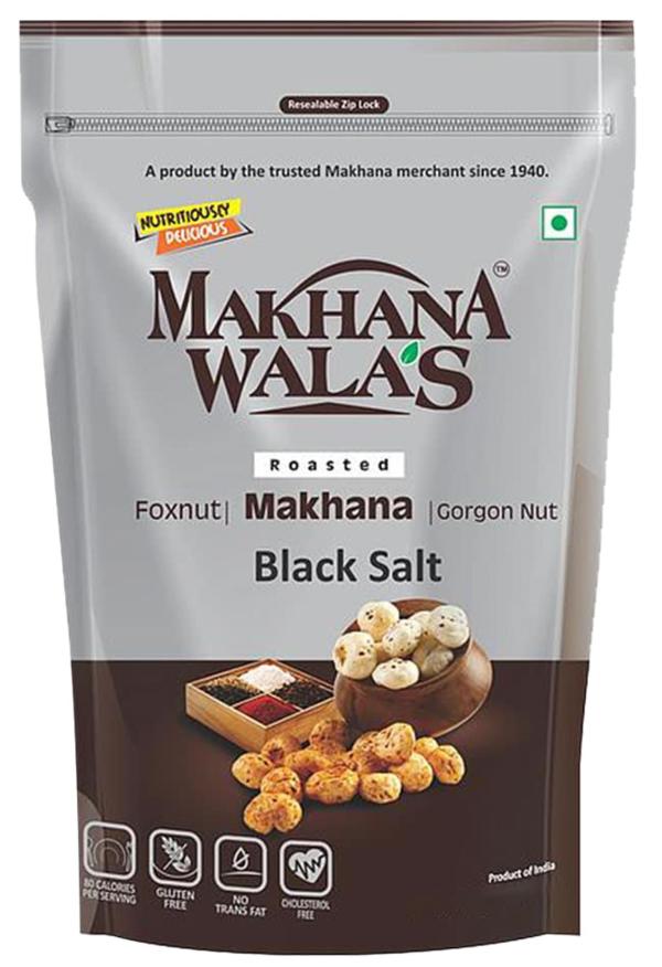Makhanawalas Roasted Makhana Gorgon Nut Black Salt Flavored Makhana, 70 ...