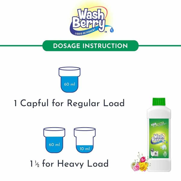 Washberry Top Load Front Load And Bucket Wash Liquid Detergent For ...