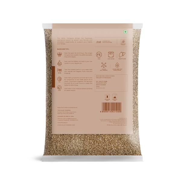 The Millet Company Unpolished Barnyard Millet 500g - JioMart