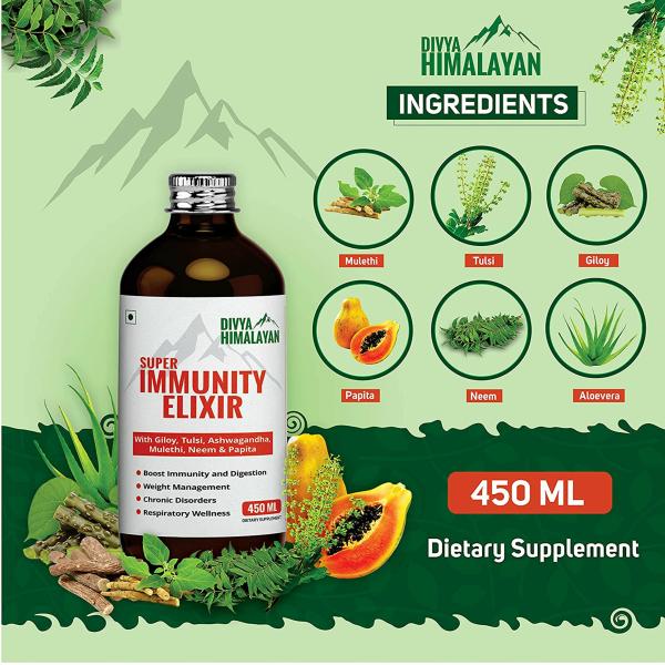 Divya Himalayan Super Immunity Elixir Ayuvedic Syrup - 450 ml - JioMart