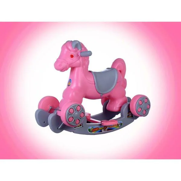 Pandaoriginals Pink Plastic 2 In 1 Murphy Horse Rocker And Rider ...