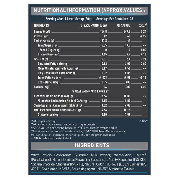 MuscleBlaze Beginner's Whey Protein Powder Supplement (Magical Mango, 1 ...