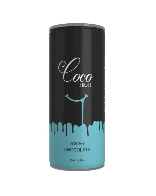 COCO HIGH Swiss Chocolate Drink,200 Ml x 24 Cans, Chocolate Milk Shake ...