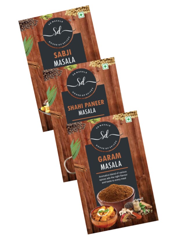 SD Masale Garam Masala, Shahi Paneer Masala, Sabji Masala Combo | Pack ...