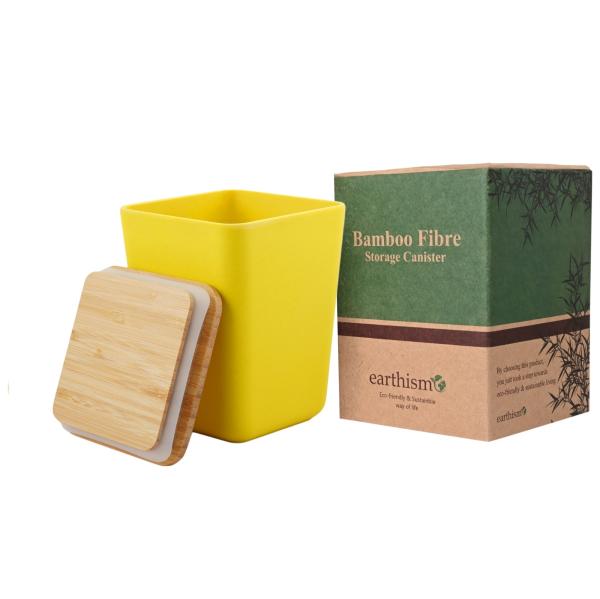 Earthism Eco-Friendly Bamboo Fibre Canister / Storage Container Air ...