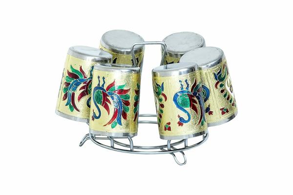 Devashree Steel Glass Stand | Tumbler Holder | Glass Holder for Kitchen ...