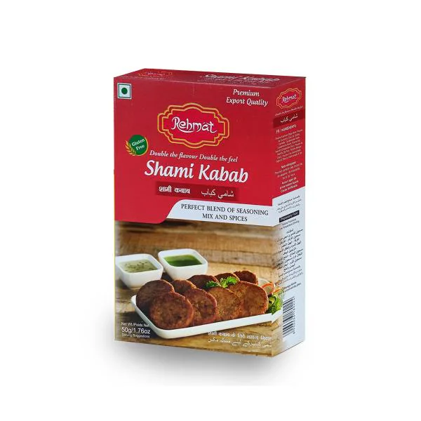 Rehmat Shami Kabab Masala Powder Ready to Cook, Perfect Blend of Mix Exotic Spices No Added ...
